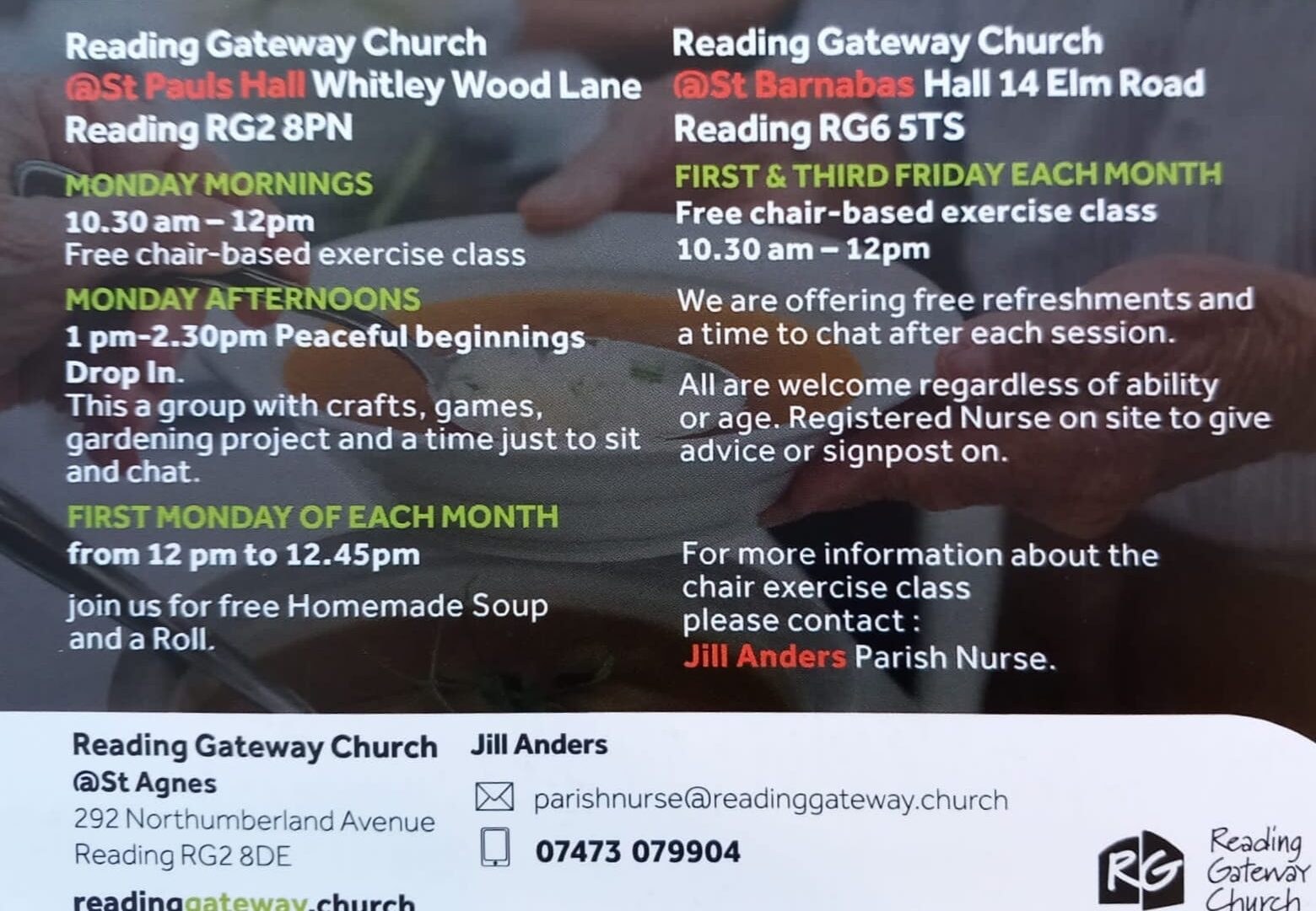 Monday activities at St Paul’s Hall – Torch Help Hub
